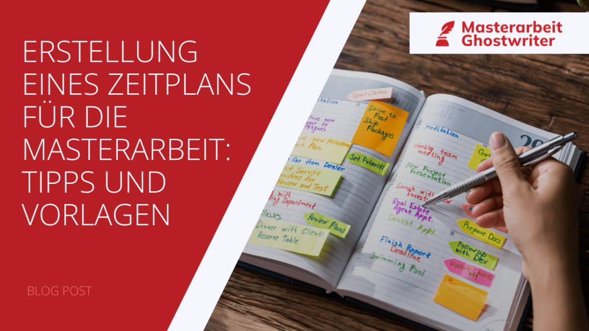 Zeitplan Masterarbeit ⚡ Tipps und Vorlagen von Experten
